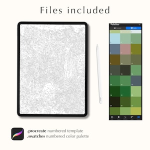 Paint by Number Kit for Procreate Including Color Palettes, Digital ...