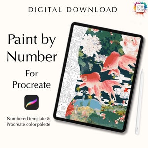Paint by Number Kit for Procreate Including Color Palettes, Digital ...