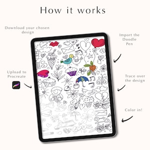 Procreate Doodle Pad, Patterns to Trace and Color, Digital Download ...