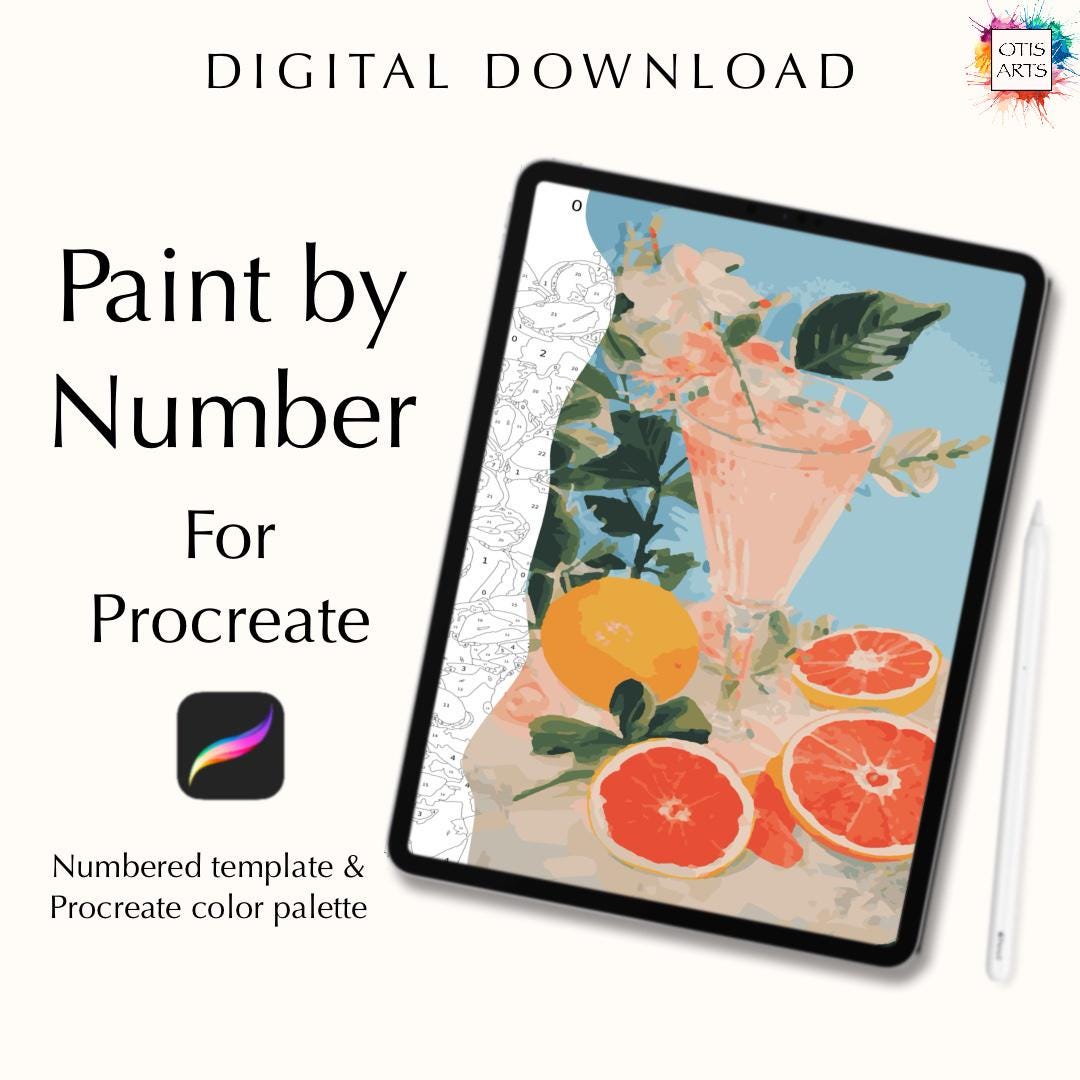 Cocktail Paint by Number Kit Adult | Printable & Digital Art ...