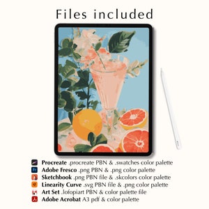 Cocktail Paint by Number Kit Adult | Printable & Digital Art ...