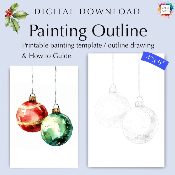 Bauble Outline - Etsy UK