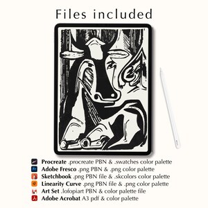 Paint by Number Kit Digital, Procreate, Fresco, Sketchbook, Art Set ...