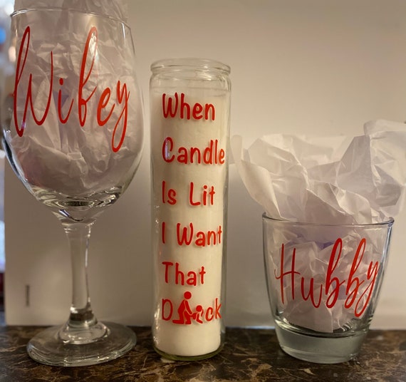 Sex Candle Glass Set Etsy
