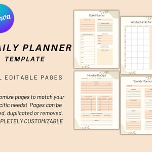 Minimalist Planner Bundle PDF Printable Daily & Weekly Schedule Daily ...