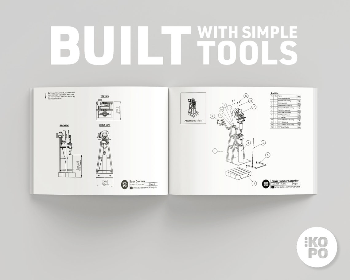 POWER HAMMER Plans | Dxf Files Included | KOPO Project - Etsy