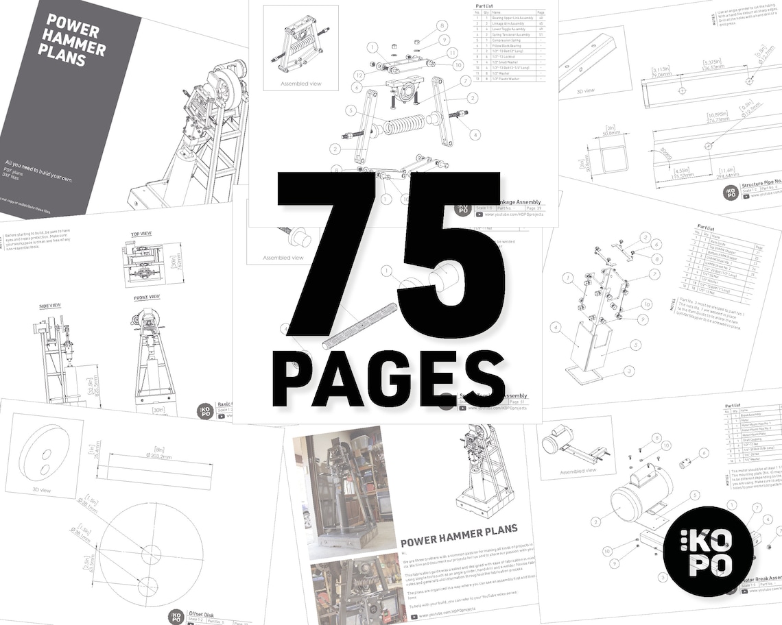 POWER HAMMER Plans Dxf Files Included KOPO Project - Etsy