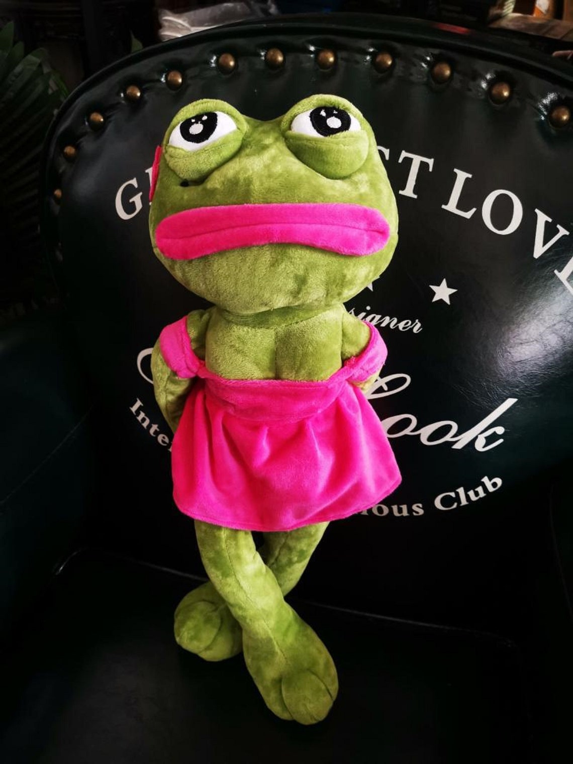 Female frog dolls plush dolls posing for photos Pepe frog | Etsy
