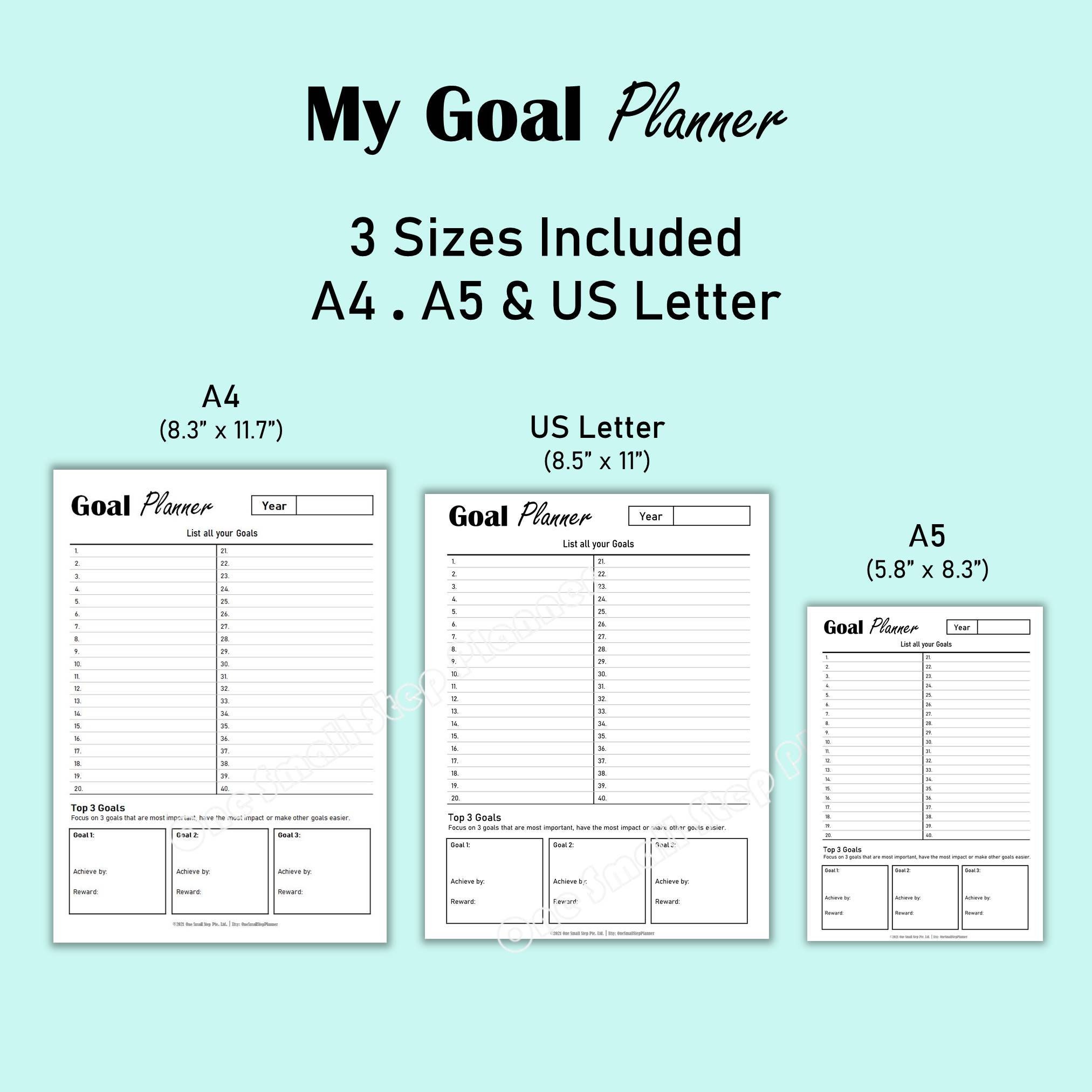 2024 Yearly Goal Planner, Goal Setting Printable, Goal Setting ...