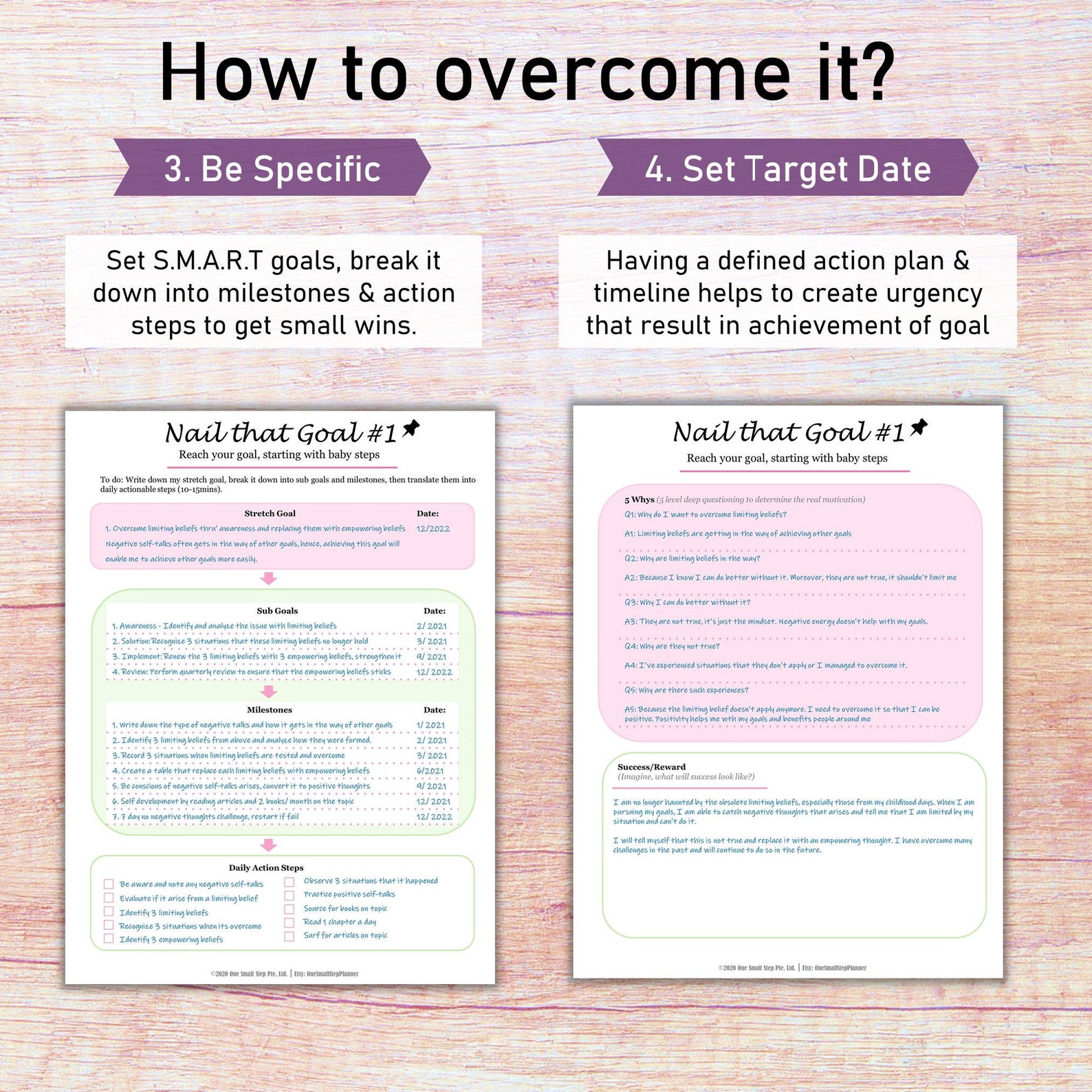 Goal Setting Workbooks Printable, 2024 Yearly Goal Planner, Goal ...