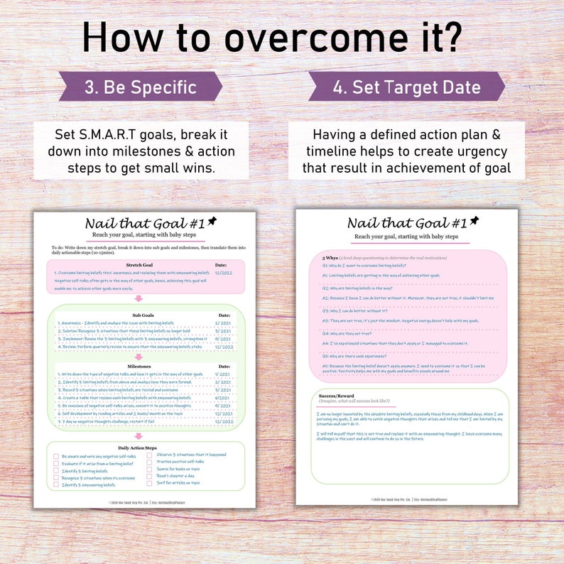 Goal Setting Workbooks Printable, 2024 Yearly Goal Planner, Goal ...