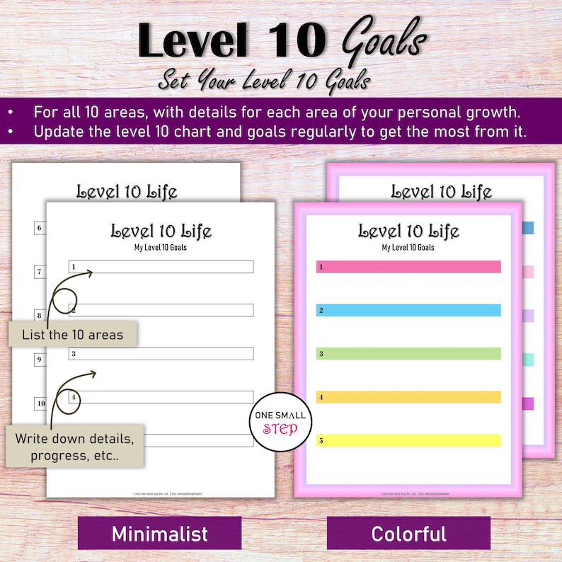 Level 10 Wheel of Life Bujo Template Personal Development - Etsy