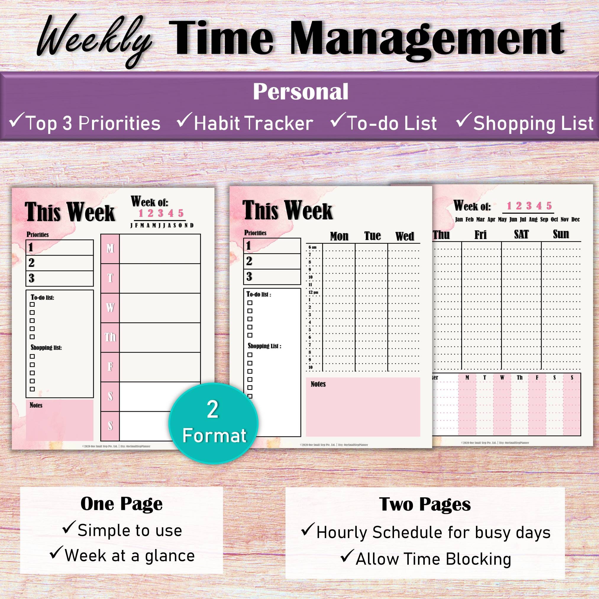Time Management Goodnotes Planner Hourly Planner Habit | Etsy