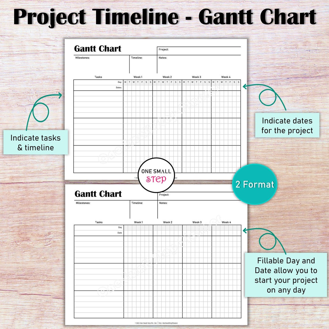 Digital Project Timeline Gantt Chart Template , Goodnotes Project ...