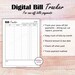 Digital Bill Tracker iPad Budget Planner, Goodnotes Monthly Bill ...