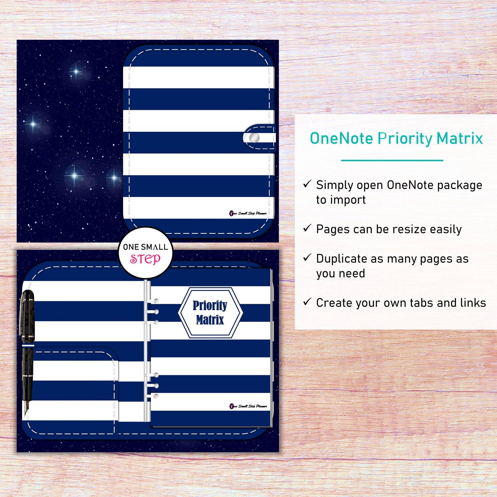 Priority Matrix Digital Planner Onenote, Eisenhower Matrix Project ...