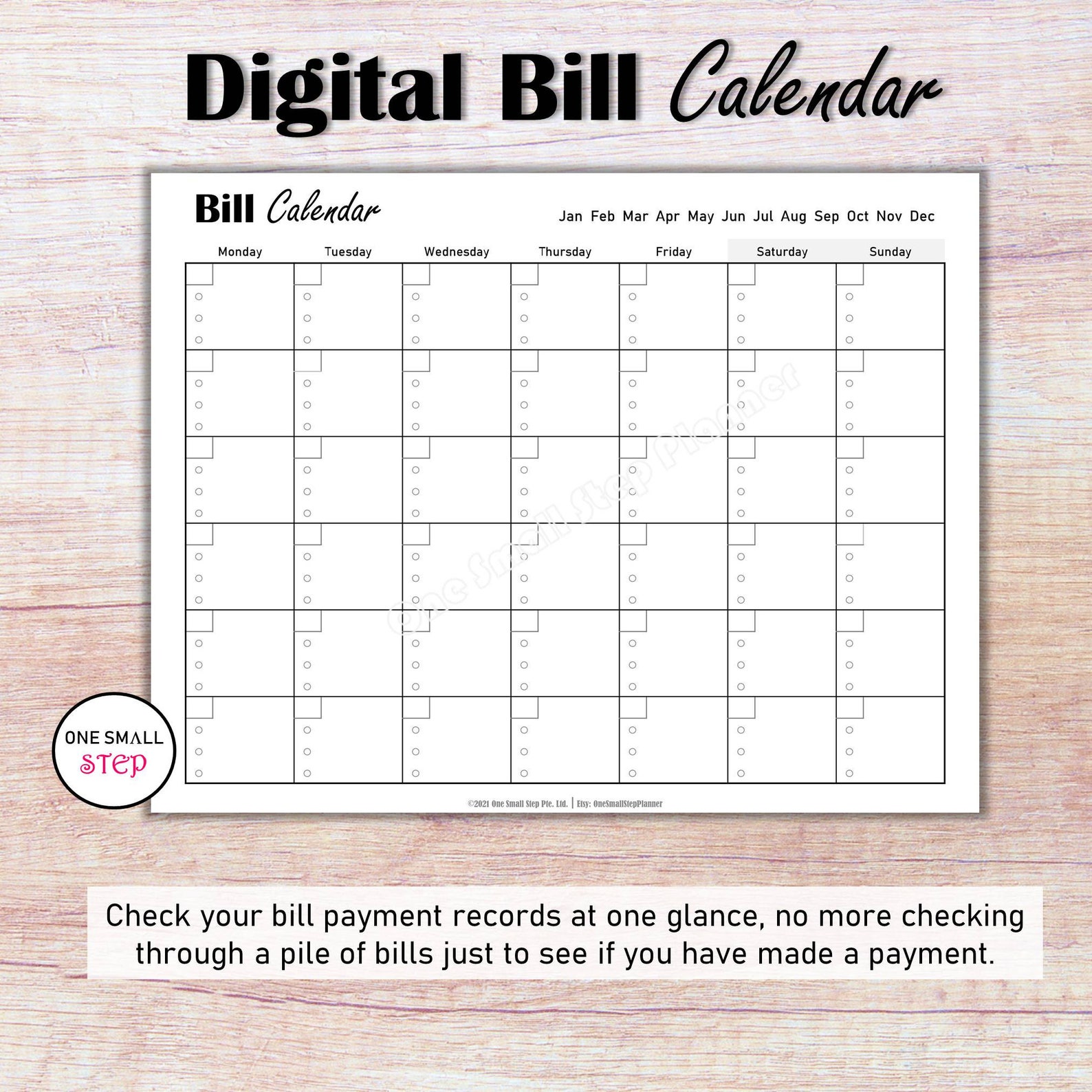 Digital Bill Tracker iPad Budget Planner, Goodnotes Monthly Bill ...