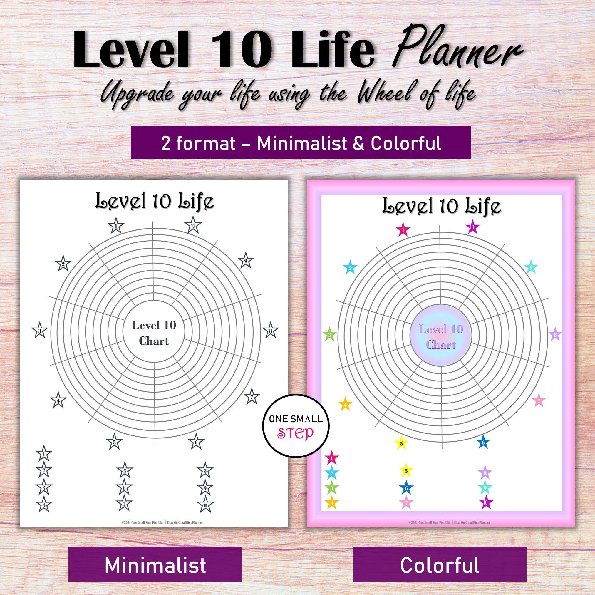 Level 10 Wheel of Life Bujo Template Personal Development - Etsy