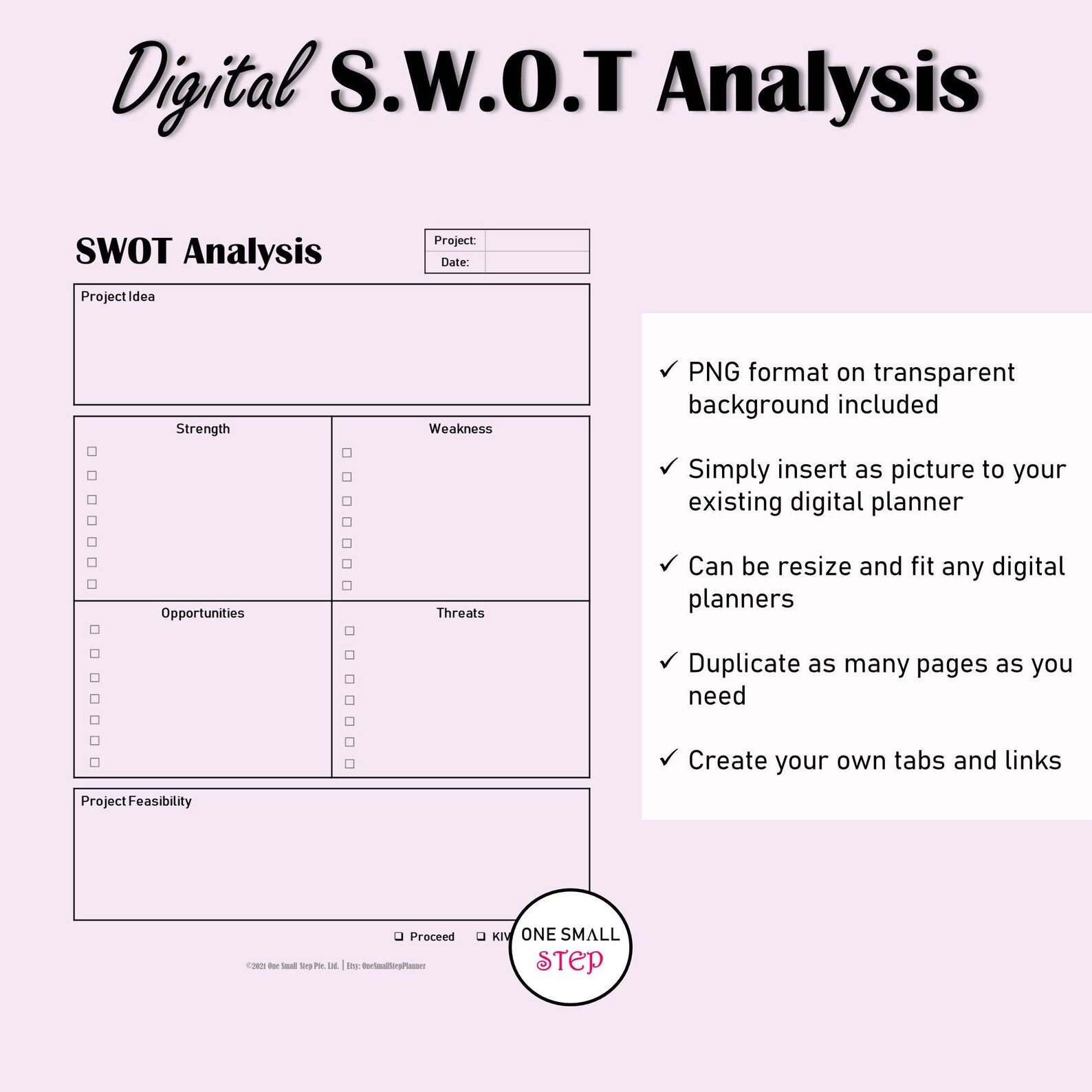 Digital SWOT Analysis Template, Goodnotes Business Plan Templates ...