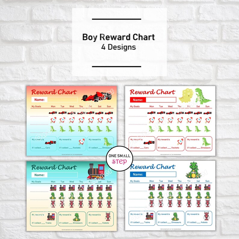 Kids Behavior Chart, Kids Reward Chart for Boys, Dinosaur Potty Chart ...