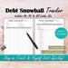 Debt Snowball Printable, Debt Payment Tracker, Debt Payoff Tracker ...