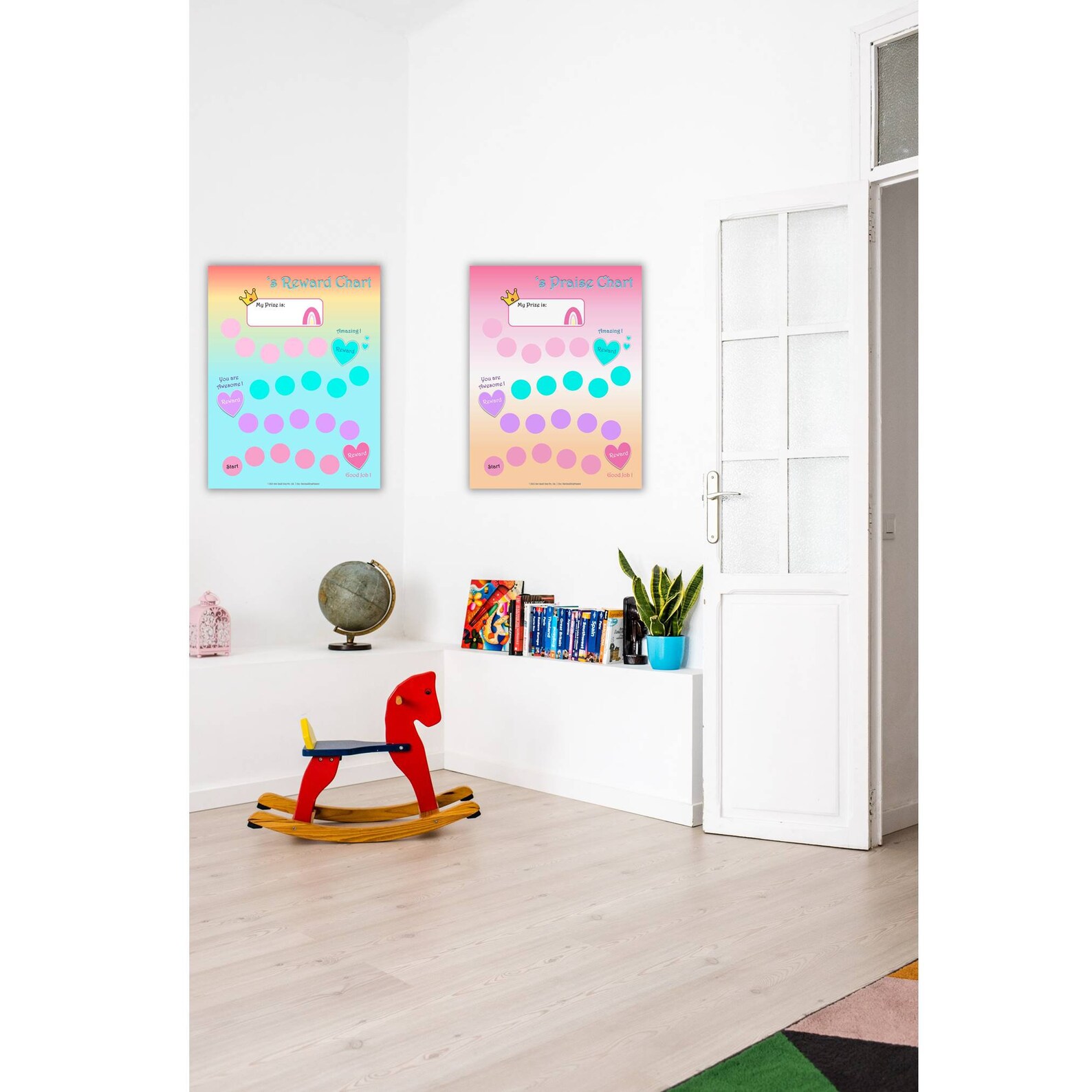 Reward Sticker Chart Kids Reward Chart, Girl Sticker Chart Potty Chart ...