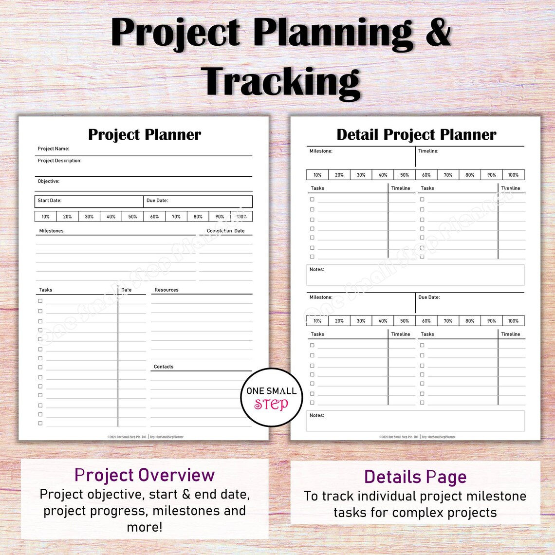 Project Planner Printable Project Management, A5 Project Planner Task ...