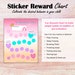 Reward Sticker Chart Kids Reward Chart Girl Sticker Chart - Etsy