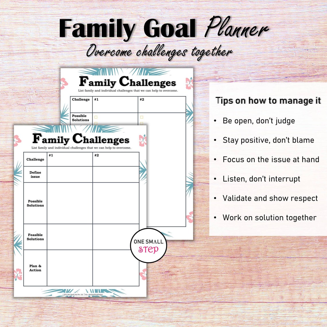 Family Goal Planner Yearly Goal Setting Workbooks Household | Etsy