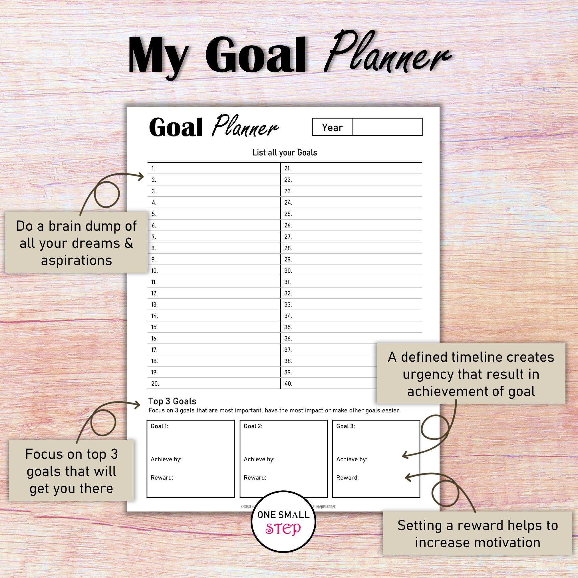 2024 Yearly Goal Planner, Goal Setting Printable, Goal Setting ...