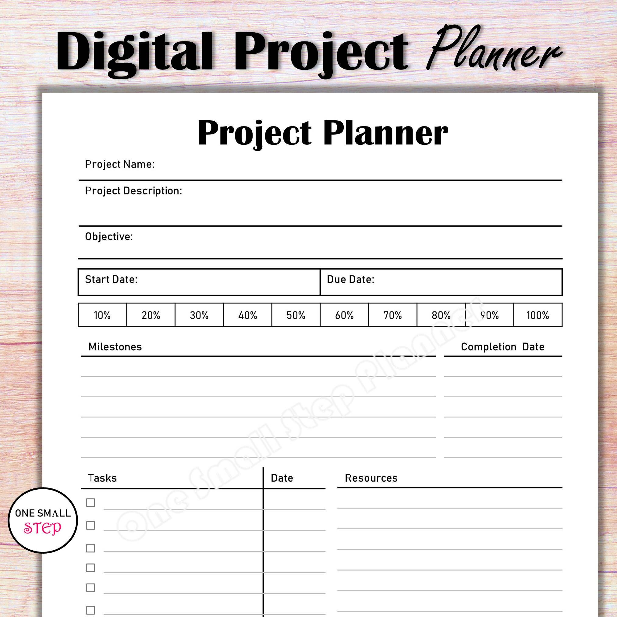 Digital Project Planner Ipad Planner Goodnotes Project - Etsy