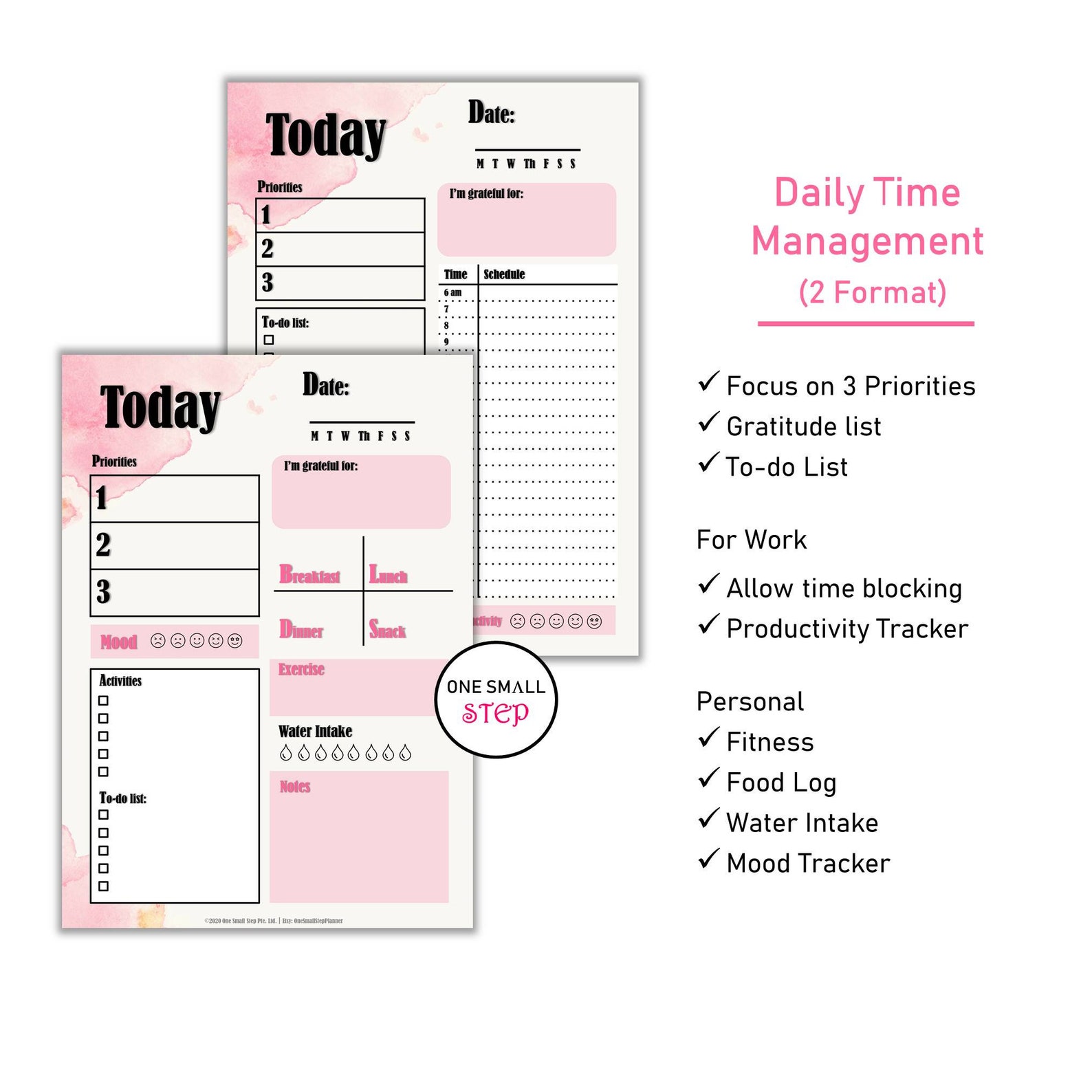 Time Management Planner Daily Time Blocking Hourly Planner | Etsy