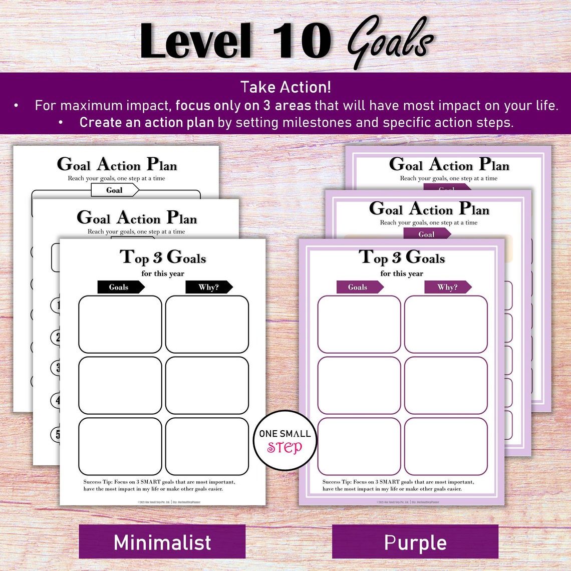 Level 10 Life, Wheel of Life Template, Level 10 Goal Planner, Personal ...