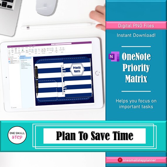 Priority Matrix Digital Planner OneNote Eisenhower Matrix | Etsy