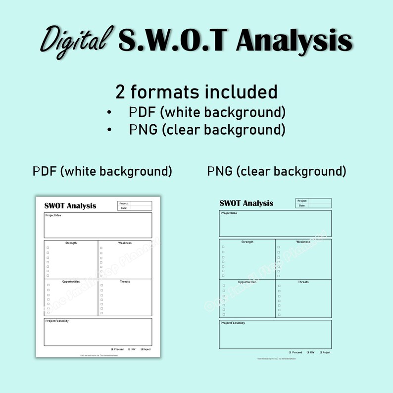 Digital SWOT Analysis Template, Goodnotes Business Plan Templates ...