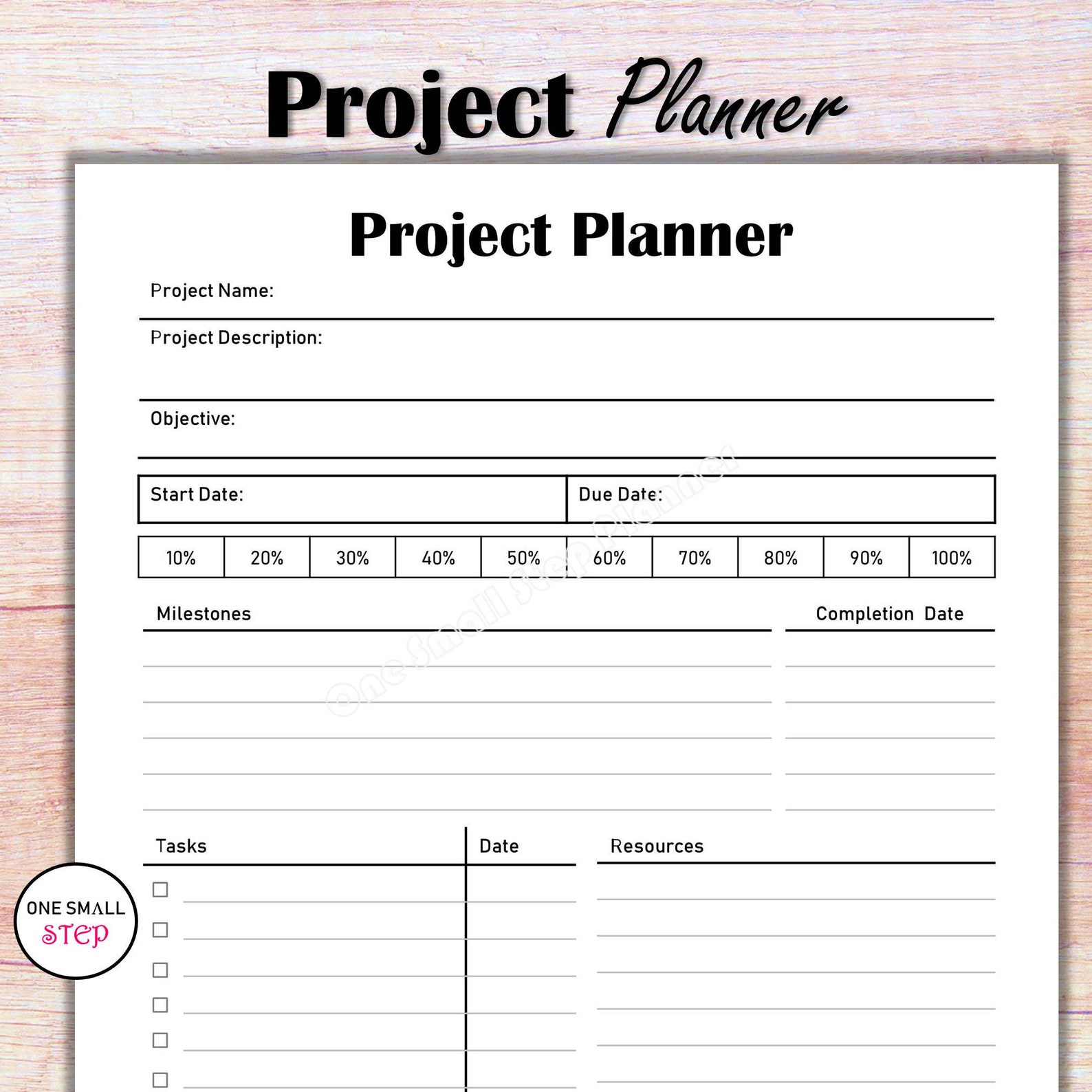 Project Planner Printable Project Management, A5 Project Planner Task ...