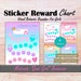 Reward Sticker Chart Kids Reward Chart Girl Sticker Chart - Etsy