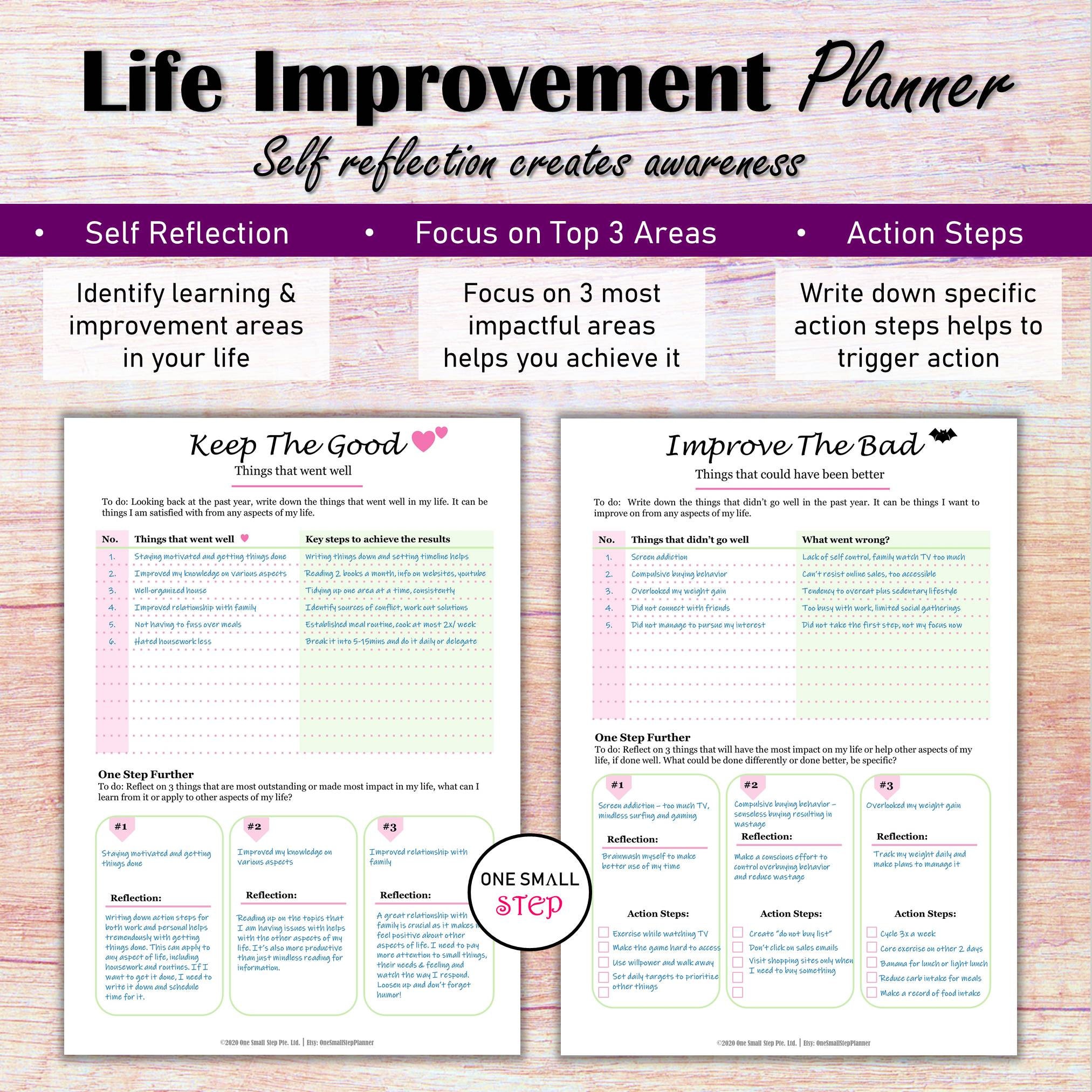 Personal Development Planner Life Planner Binder, Level 10 Life Goal ...