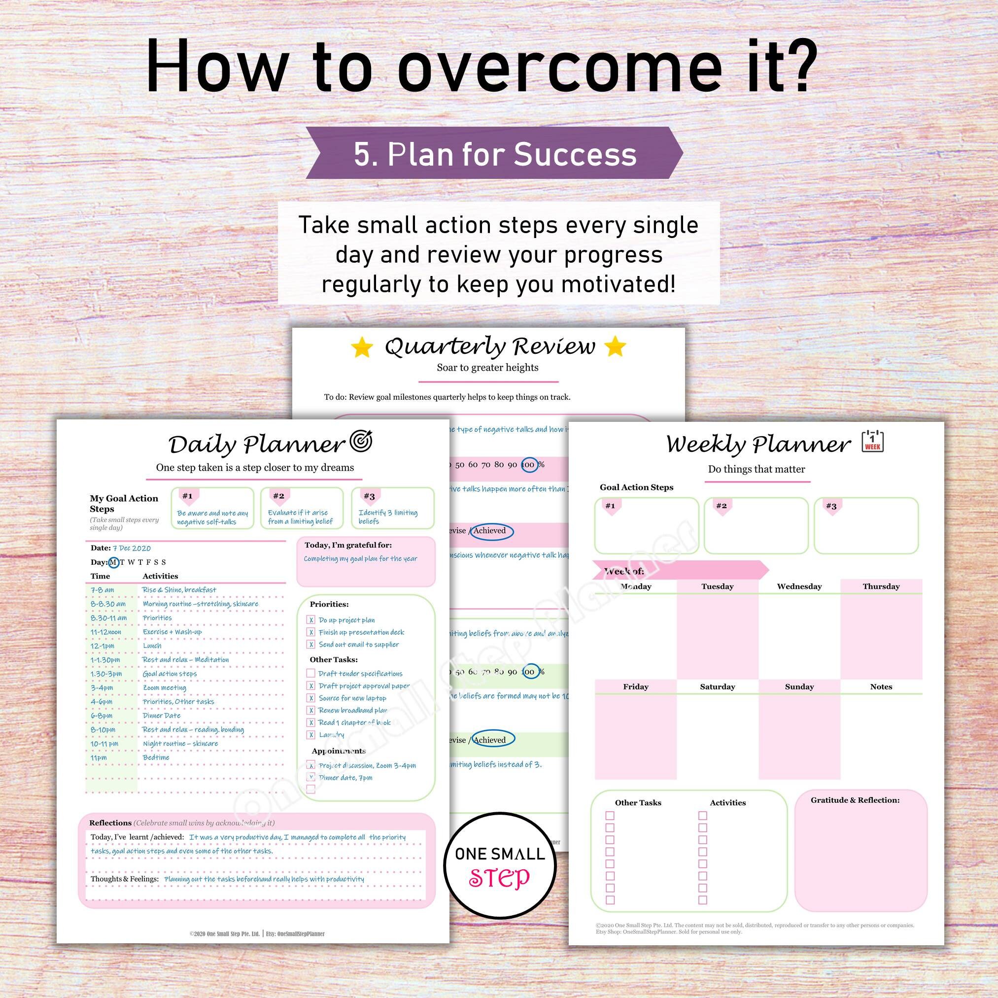 Goal Setting Workbooks Printable, 2024 Yearly Goal Planner, Goal ...