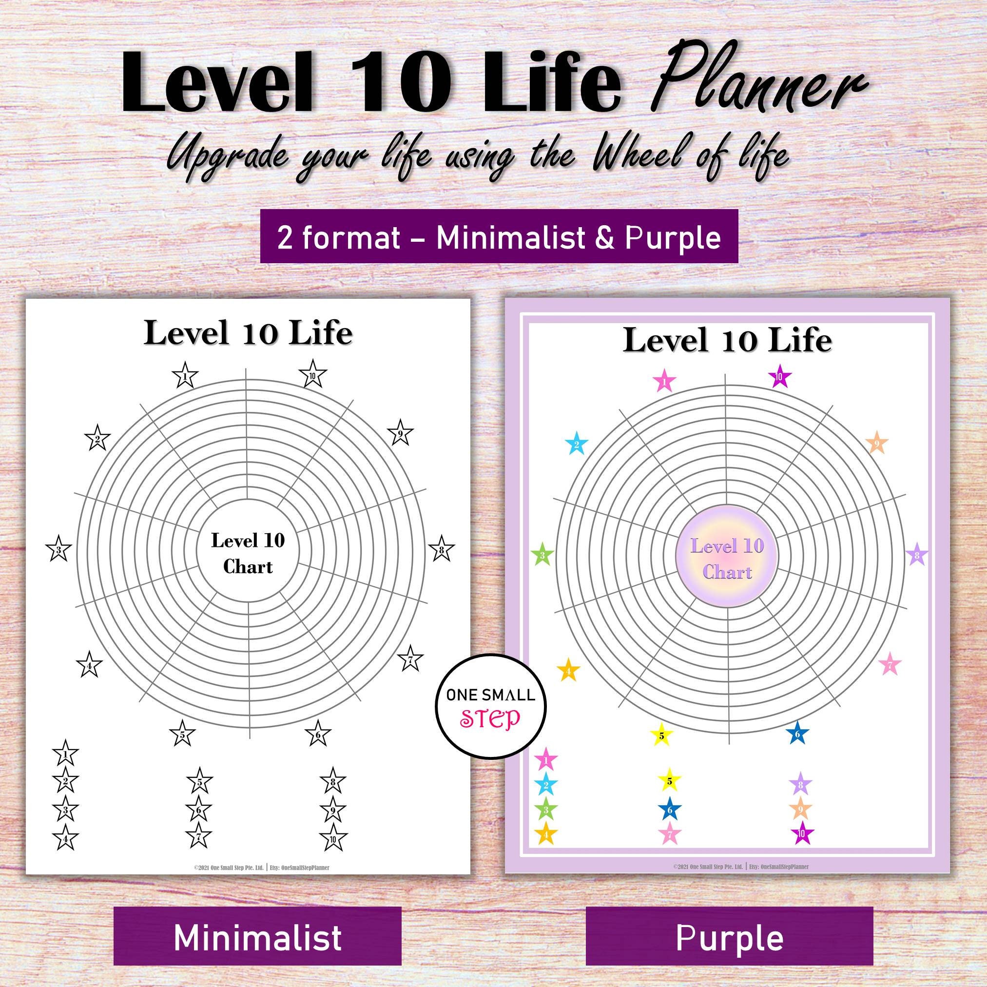 Level 10 Life, Wheel of Life Template, Level 10 Goal Planner, Personal ...