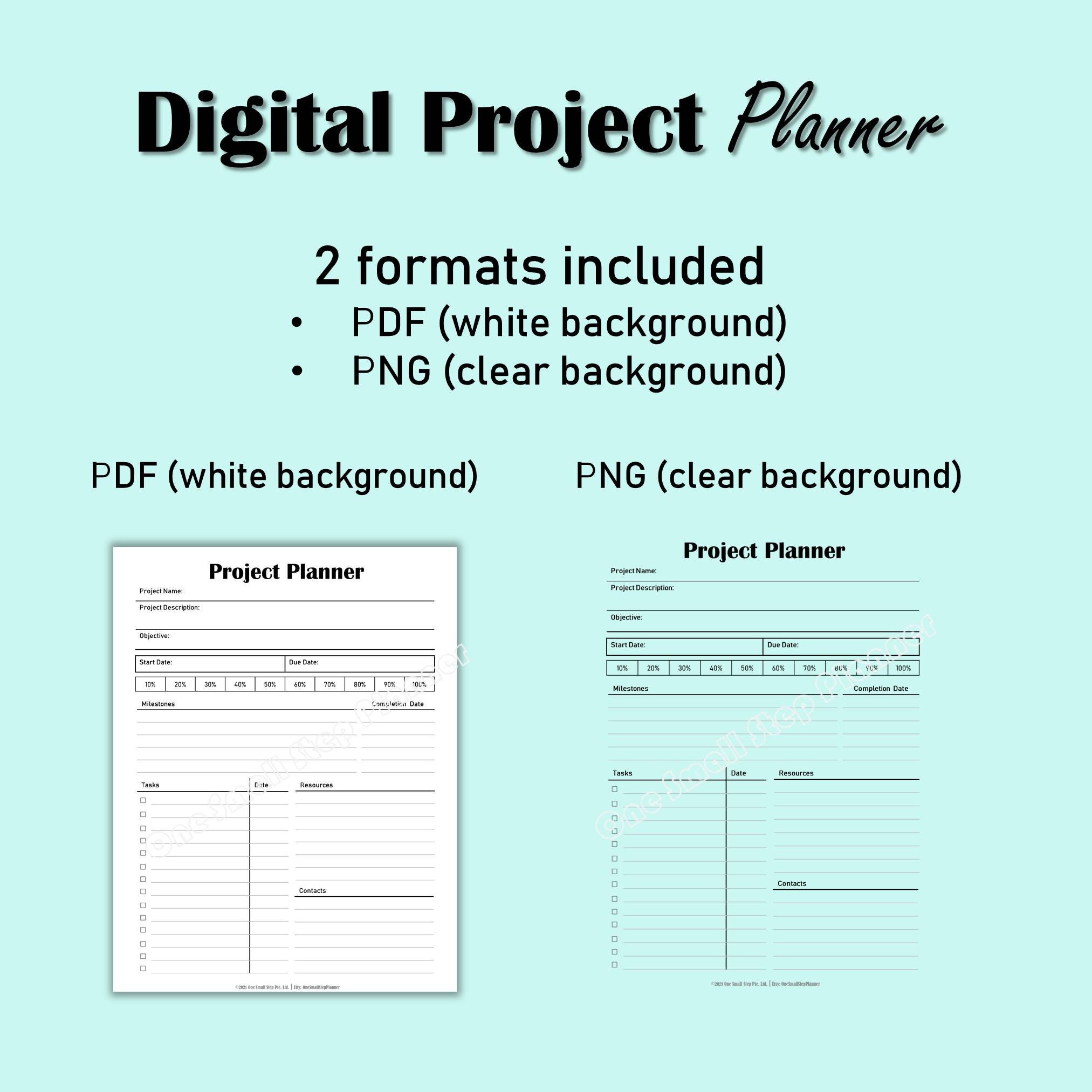 Digital Project Planner Ipad Planner Goodnotes Project - Etsy