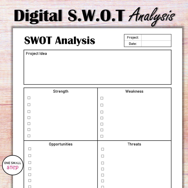Digital SWOT Analysis Template, Goodnotes Business Plan Templates ...