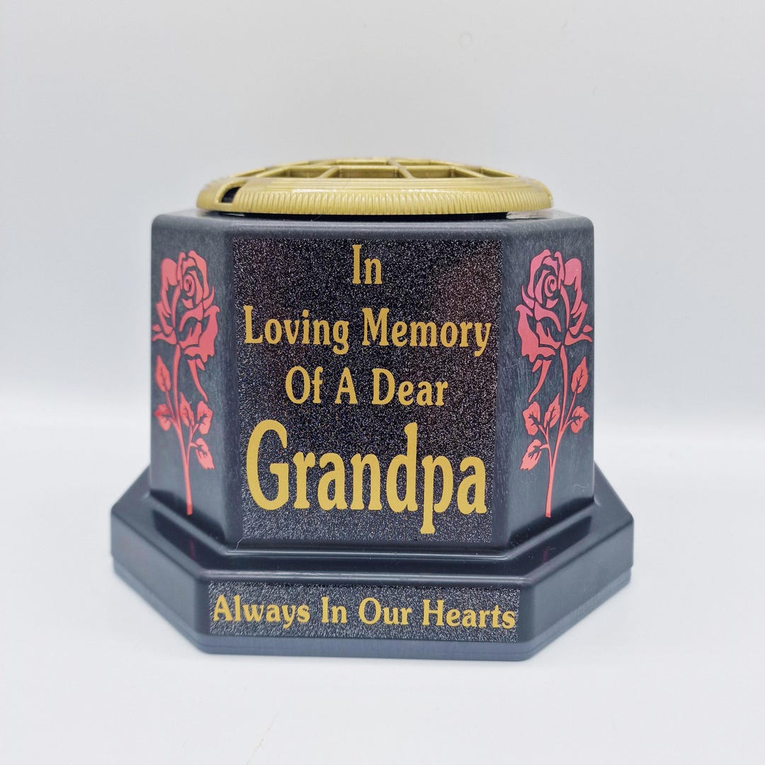 Grandpa Graveside Memorial Flower Vase Graveside Decoration in Loving ...