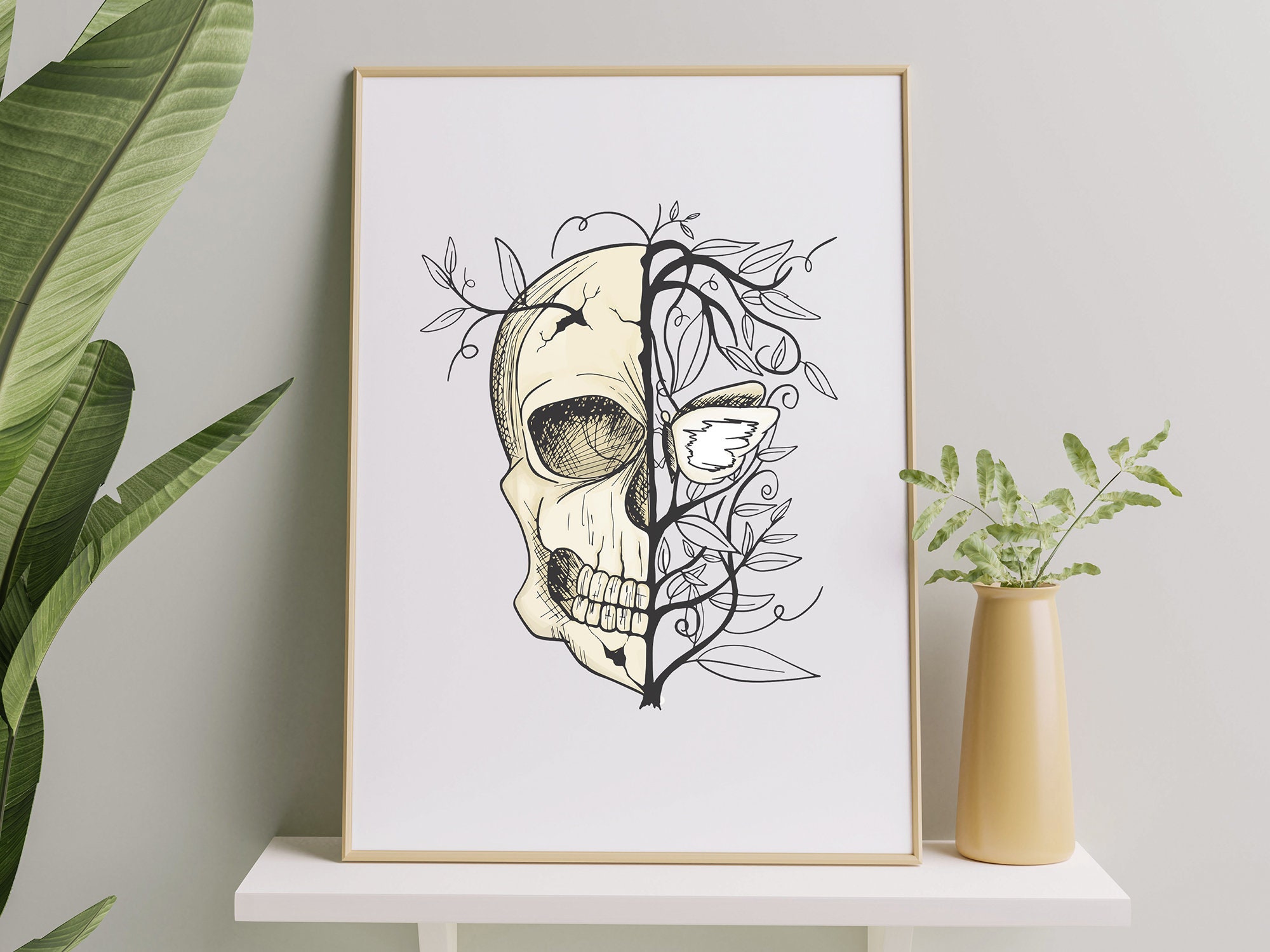 Skull Line Art Digital Drawing Svg Instant Download - Etsy