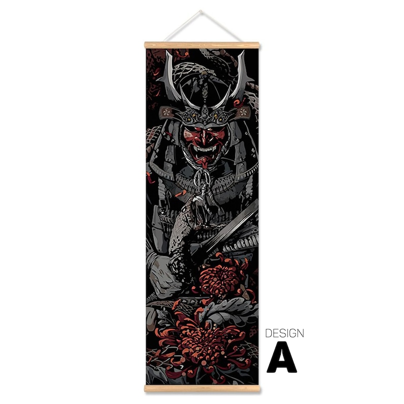 Japanese Samurai Sakuran Ukiyoe Scroll Anime Poster for Living Room ...