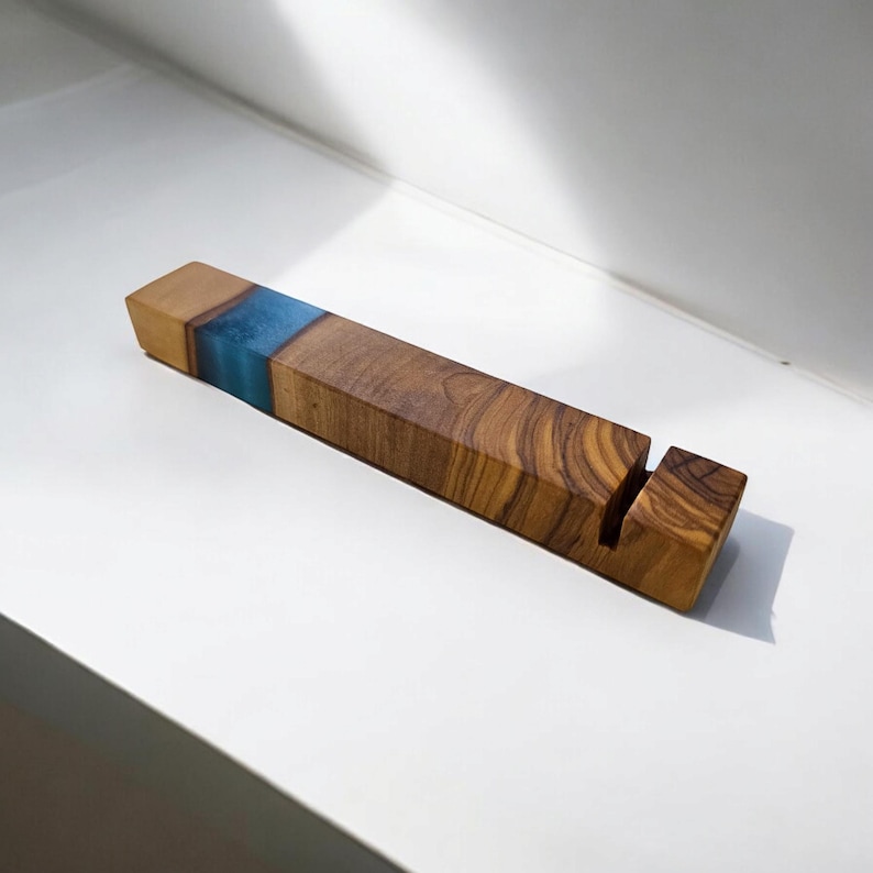 Handmade Olive Wood & Resin Cutlery Rest | Unique Kitchen Accessories ...