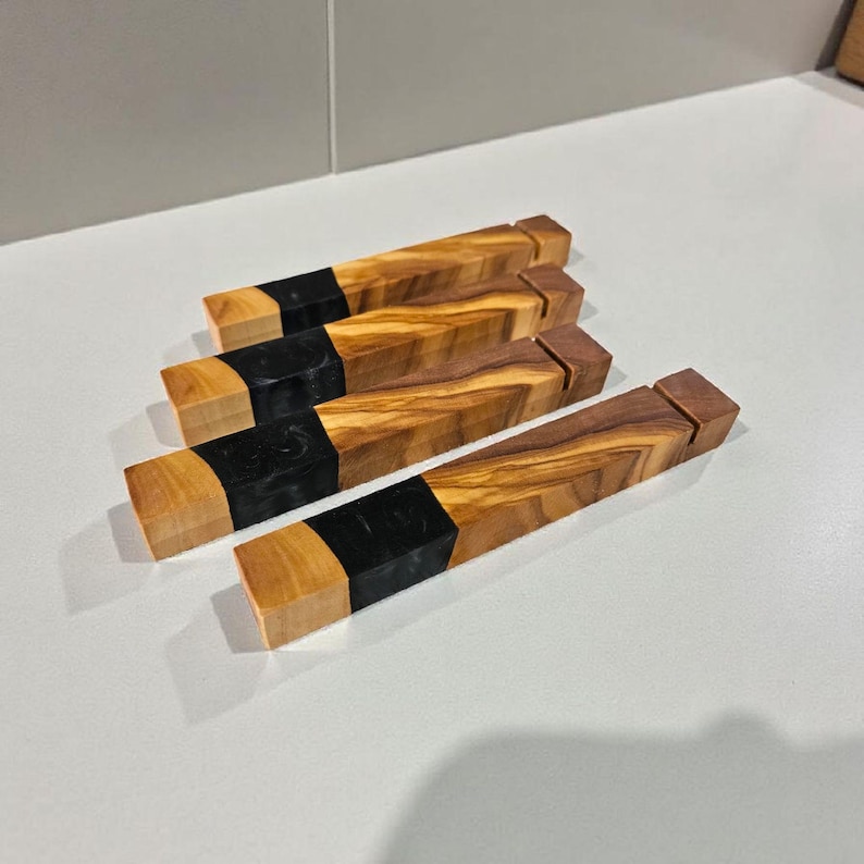 Handmade Olive Wood & Resin Cutlery Rest | Unique Kitchen Accessories ...