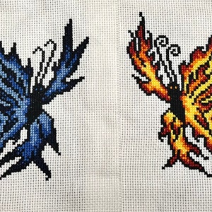 Flame Butterfly - Cross Stitch Pattern - Etsy