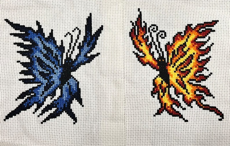 Flame Butterfly - Cross Stitch Pattern - Etsy