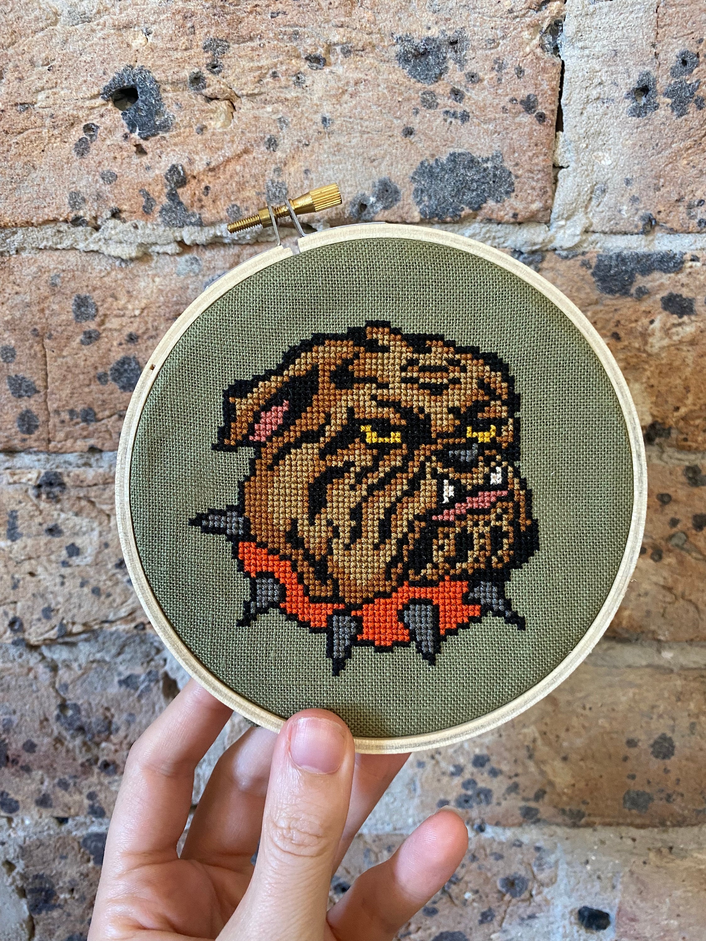 Bulldog Cross Stitch Pattern - Etsy